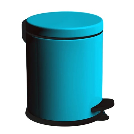 Cos inox cu pedala 5 litri color, blue - eMAG.ro