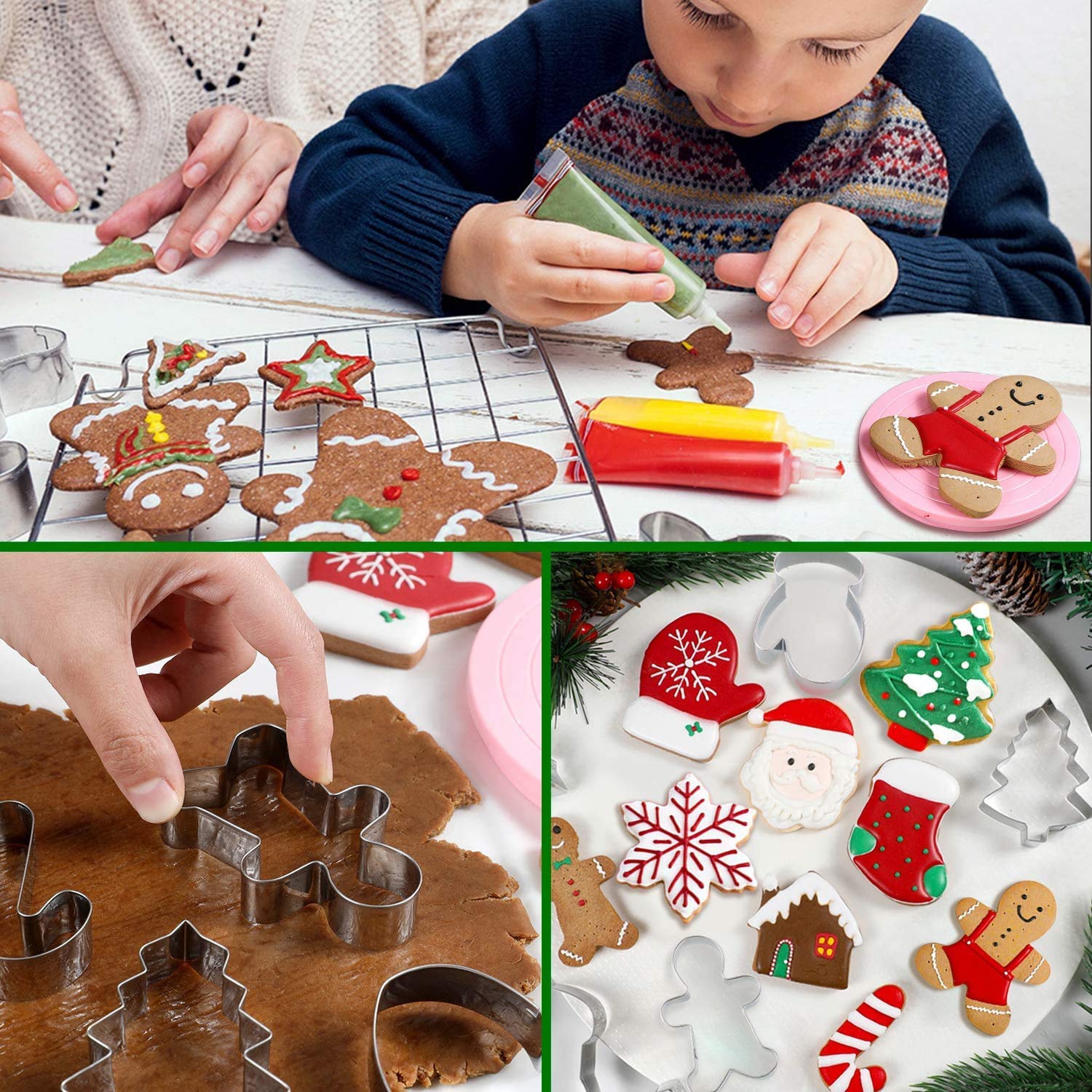 Set 6 forme pentru prajituri de Craciun, Mwaowm, Inox, Argintiu - eMAG.ro