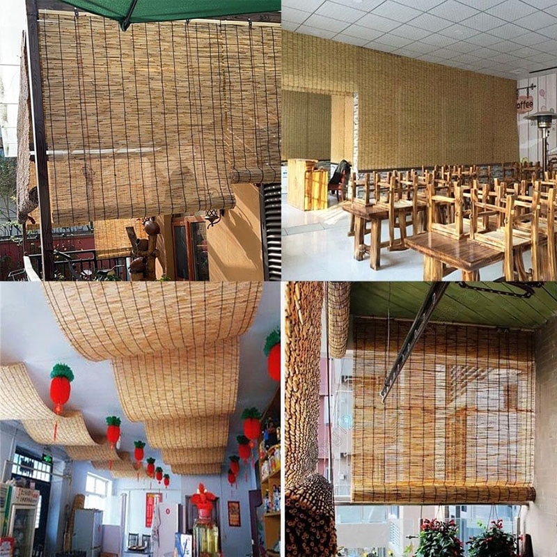 Perdele retro din stuf, sundiguer, 1,2/2m, Ecologie originala ...