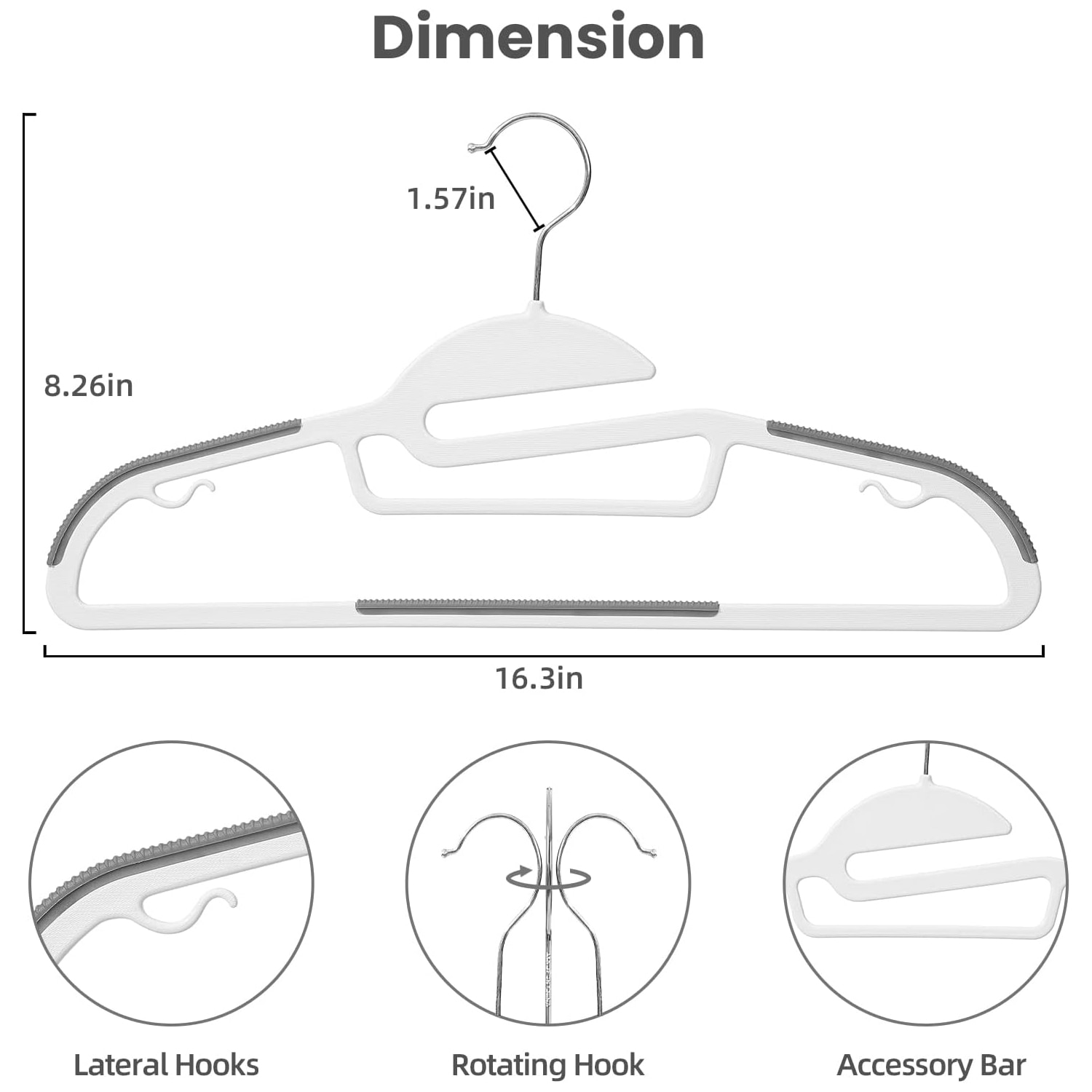 Set 20 umerase, Plastic, Alb - eMAG.ro