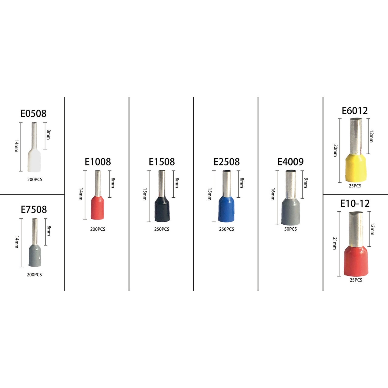 Set 1200 pini terminali pentru conductori electrici si cleste sertizare ...