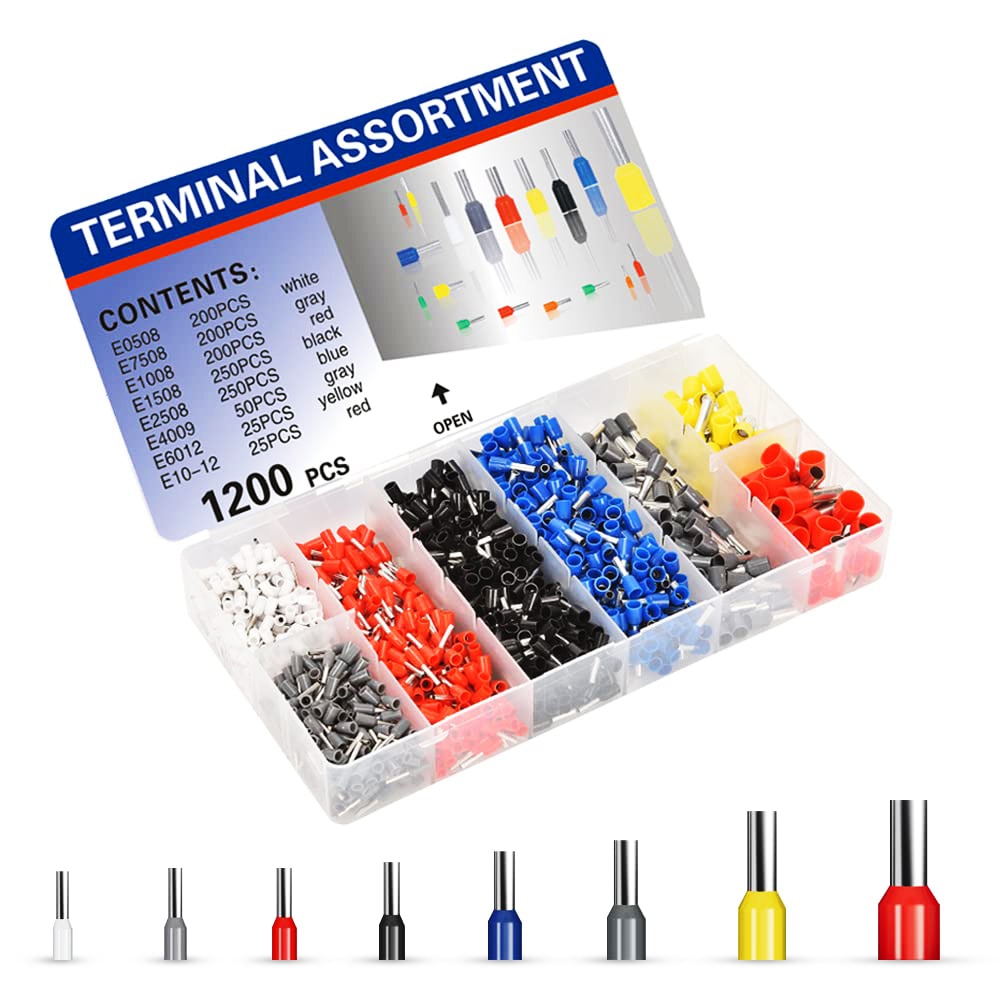 Set 1200 pini terminali pentru conductori electrici, kashemano, Plastic ...