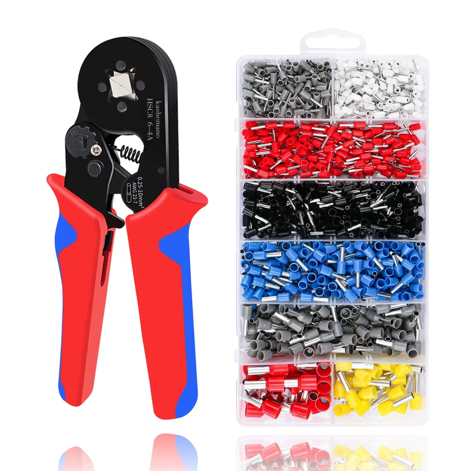 Set 1200 pini terminali pentru conductori electrici si cleste sertizare ...