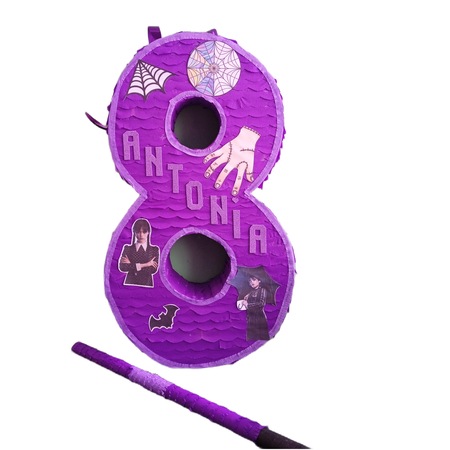 Pinata model cifra Wensday, 60 cm, mov - eMAG.ro