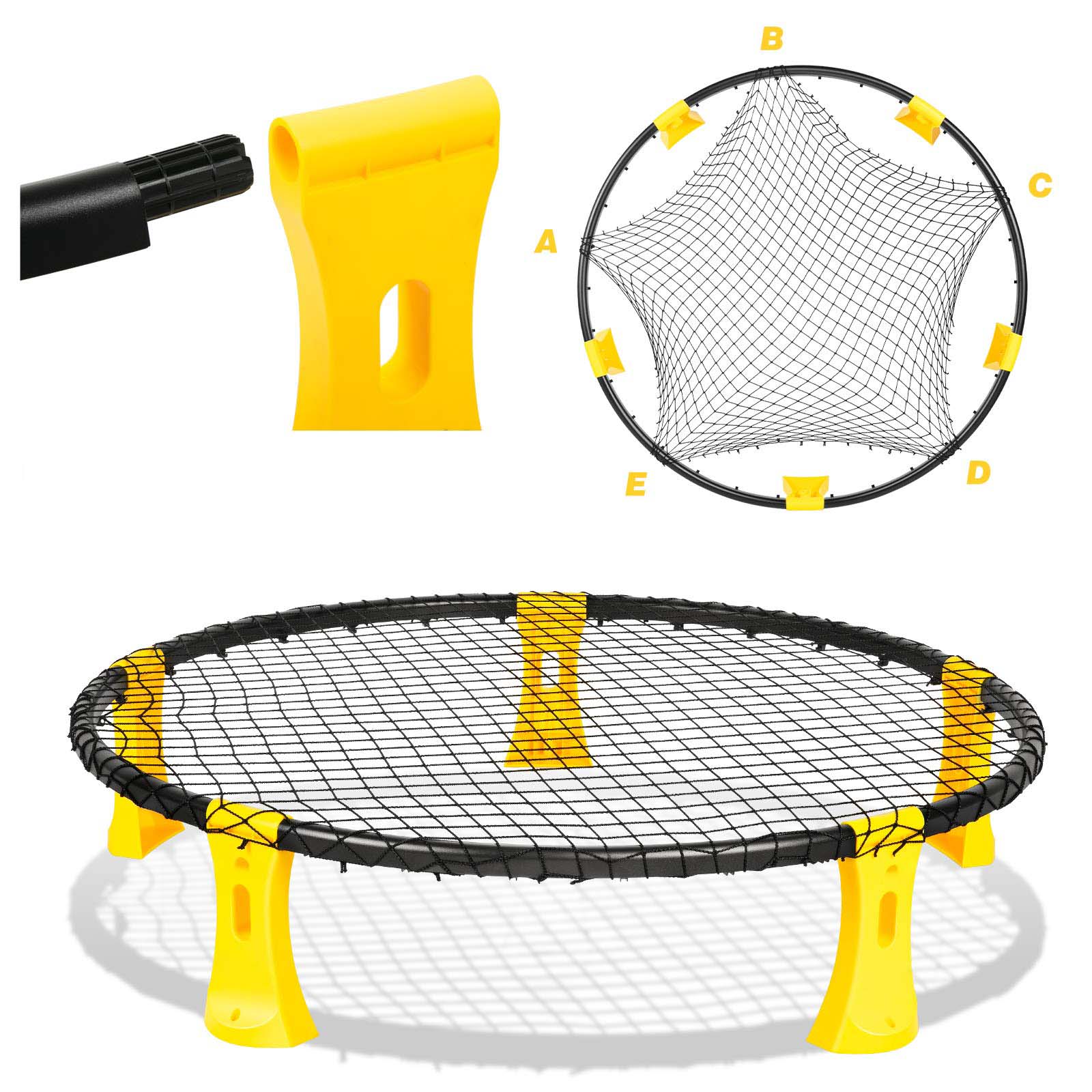 Мрежа за игра Roundnet, sundiguer, топка за плажен волейбол, за плаж ...