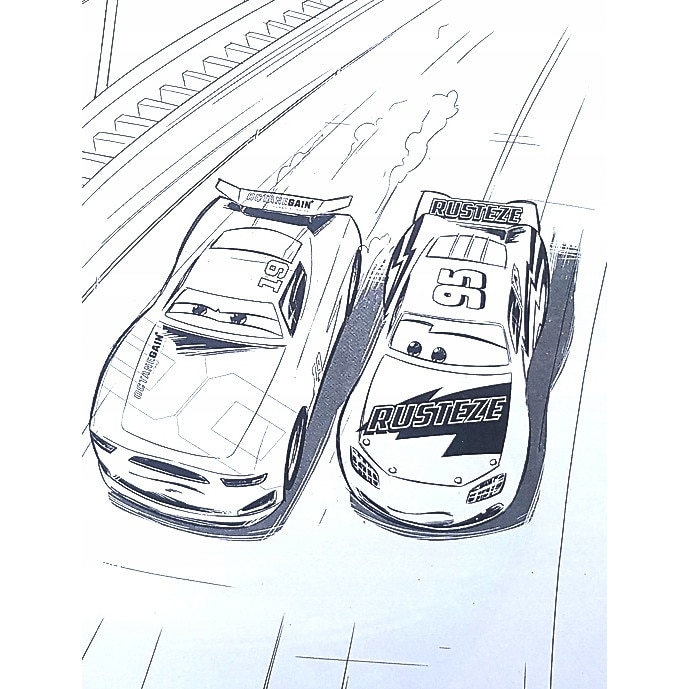 Carte de colorat Cars, Disney Pixar, 25 stickere, Hartie, Multicolor ...