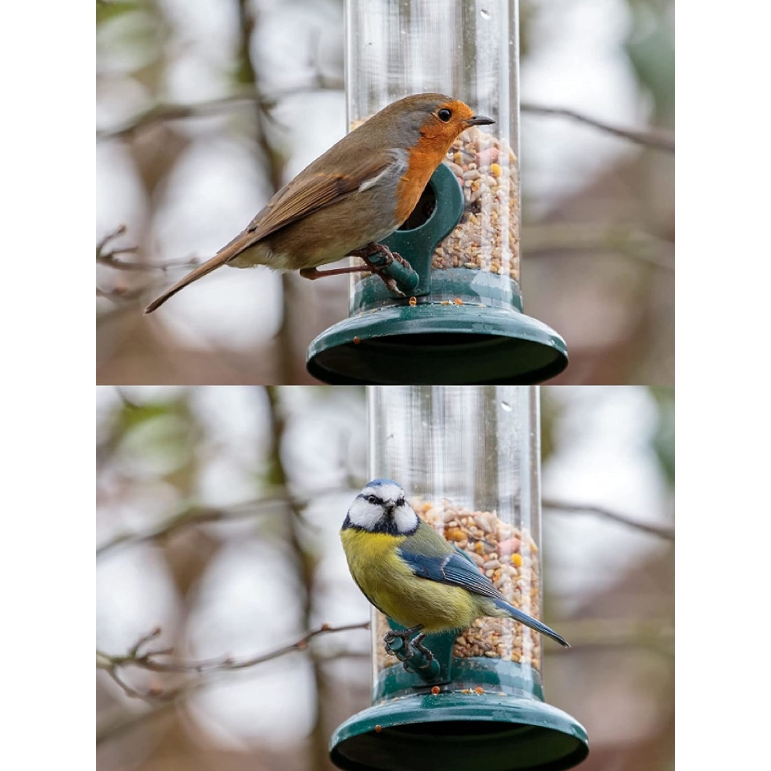 Hranitor exterior pentru pasari, rezistent la vant si ploaie, din metal ...