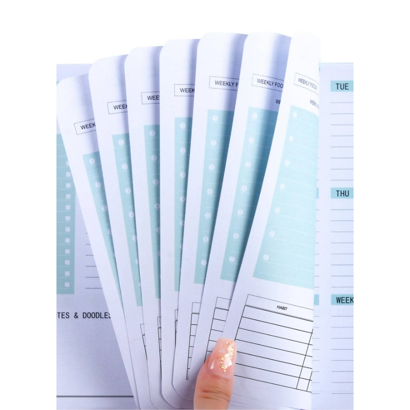 Agenda planificator cu spirala, pentru organizare saptamanala, cu habit ...