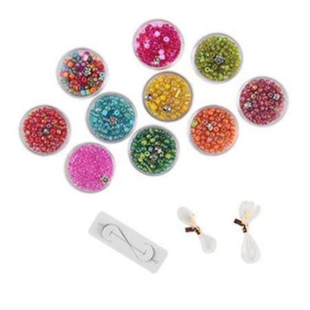Set de creatie pentru 30 bratari din margele colorate, cu 10 cutii de ...