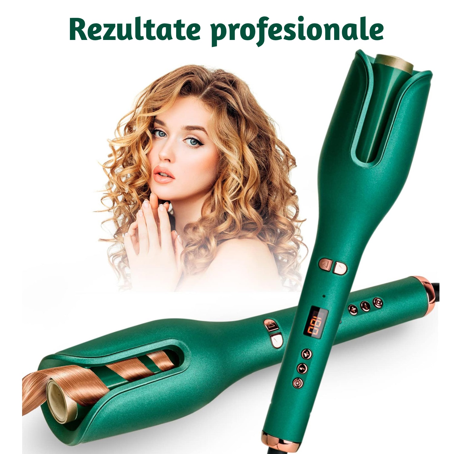 Ondulator automat de par Actifan, cu ioni negativi, pentru femei, cu ...