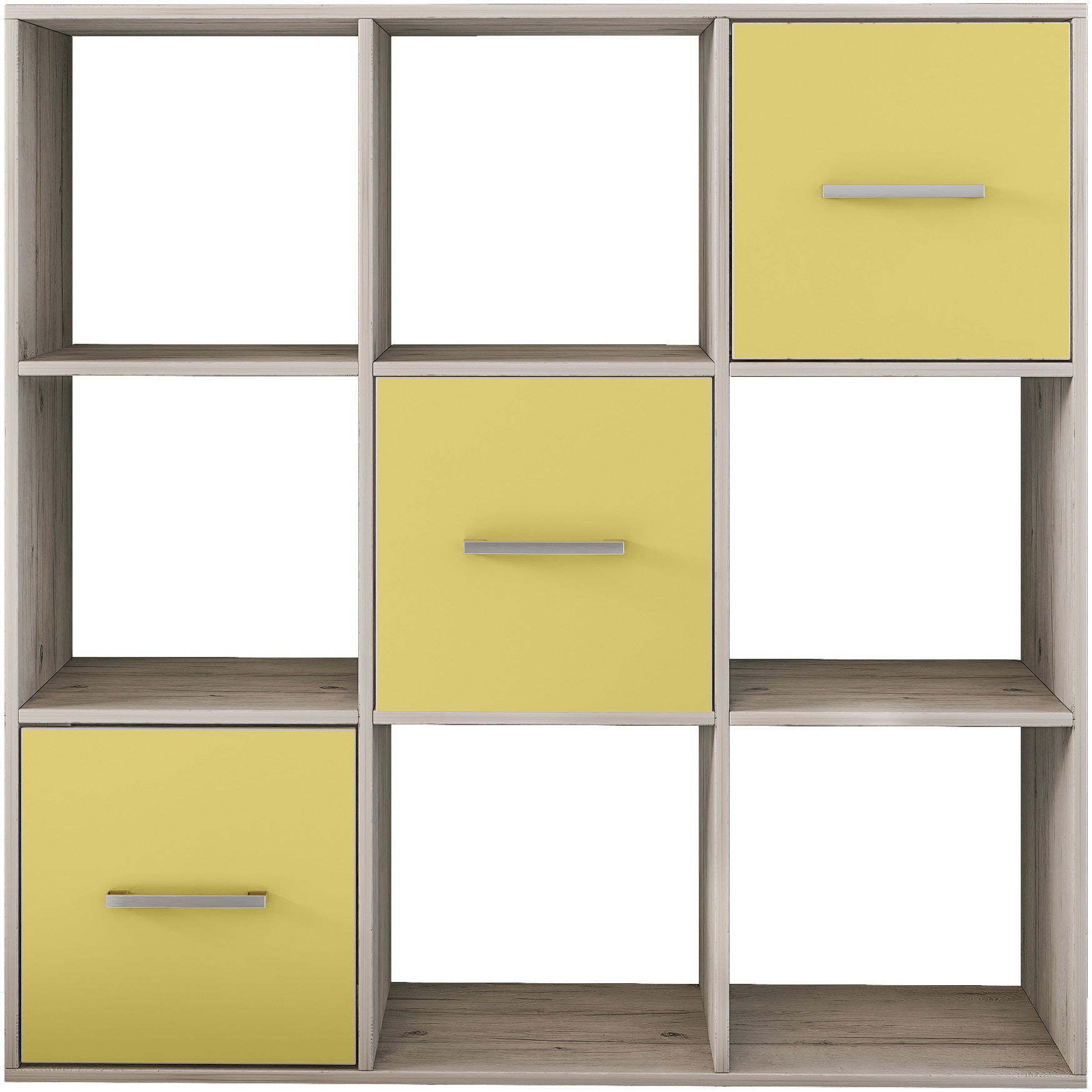 Raft Irim Yoo, 122x39x122 cm, culoare Verde/finisaj lemn alb - eMAG.ro