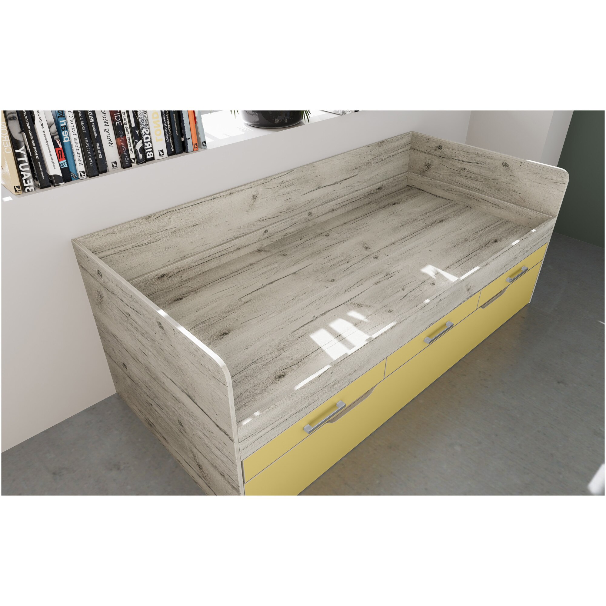 Легло Irim Yoo, 208x96x79 см, Включена подматрачна опора, 3 чекмеджета ...