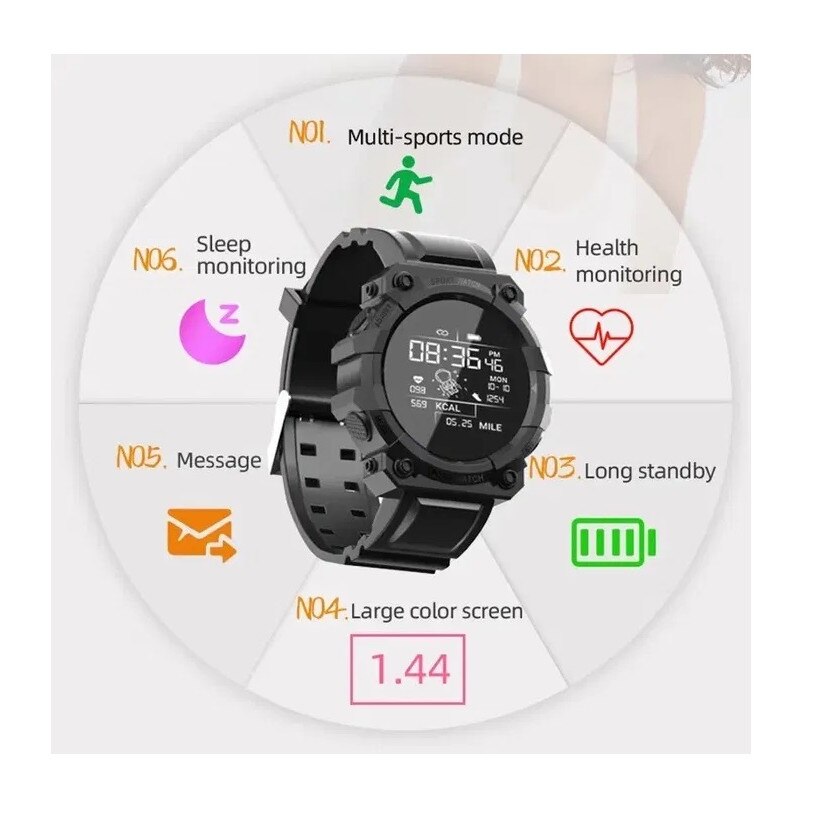 Ceas smartwatch FD68S SMARTIX® 1.3 inch IPS HD, 150 mAh, touchscreen, G ...
