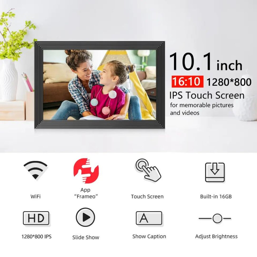 Rama foto digitala cu striatii, WIFI, 10.1 inch, Seezesol Solution ...