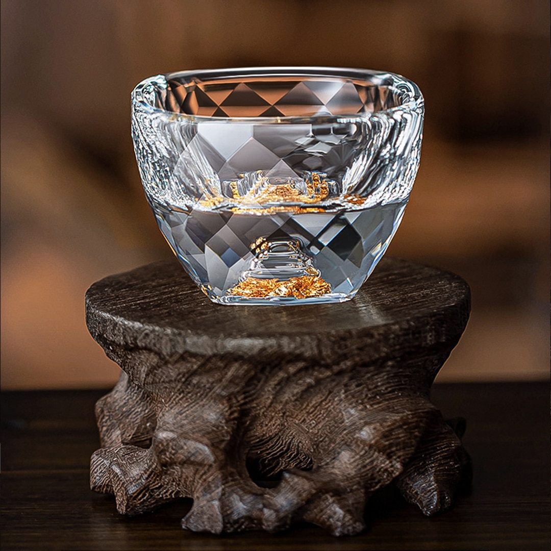 Set de ceai, cristal de inalta calitate, 10 piese, lustruit manual ...