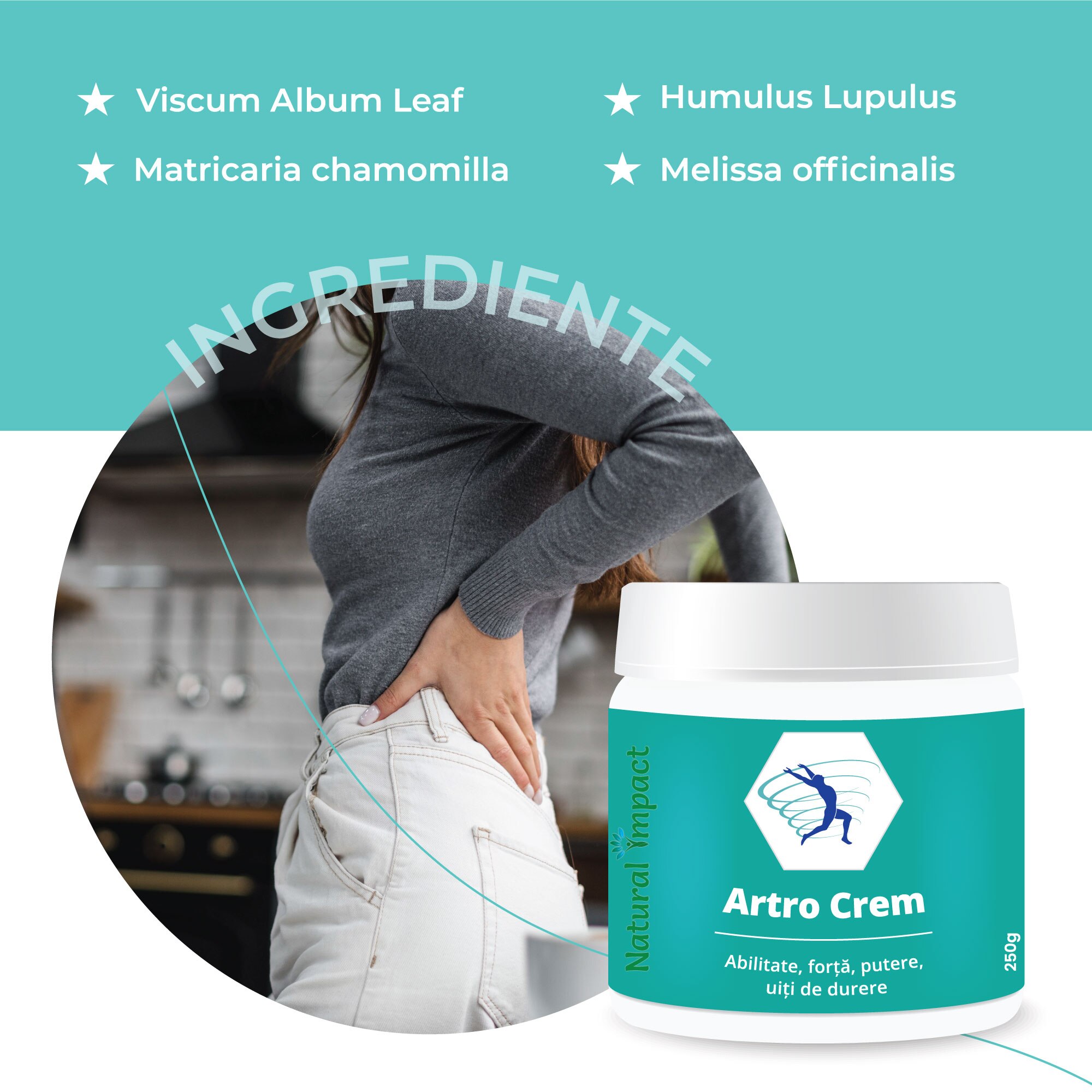 Supliment alimentar pentru articulatii si muschi, Artro Crem, Natural ...