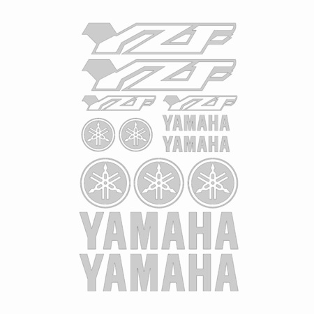 Set 13 stickere Yamaha Yzf, 28cm x 28cm, alb - eMAG.ro