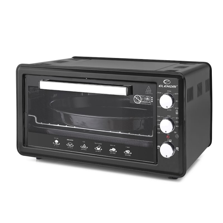 Cuptor electric Elekom EK-450 OV, 45 L, 3 moduri de functionare, 2 tavi ...