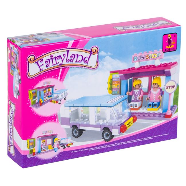 Joc de Construit Statie Autobuz cu Vehicul & Figuri din Caramizi - 125 ...