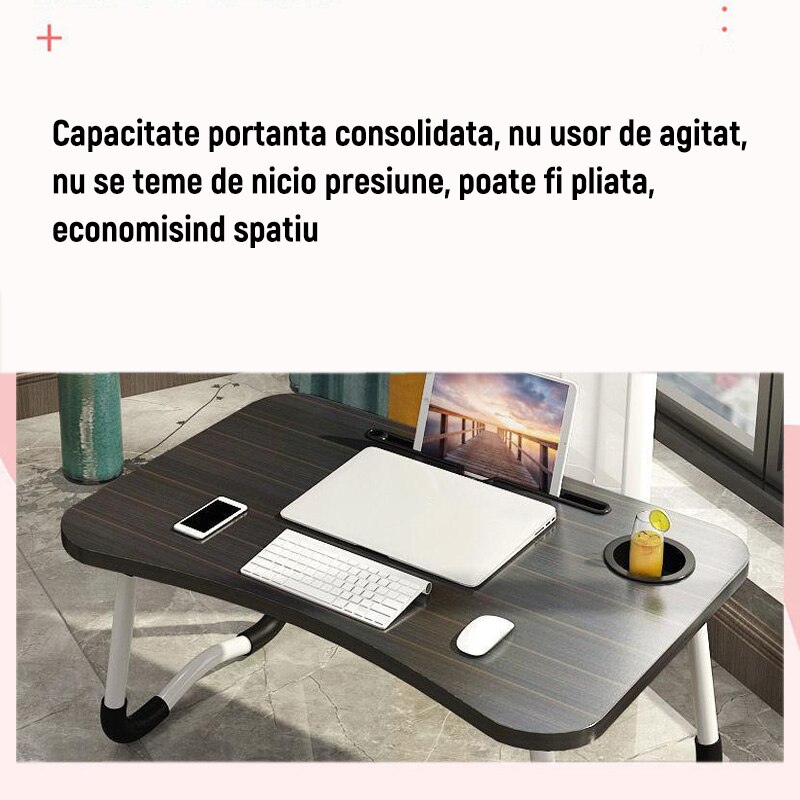 Masa Pliabila MultiFunctionala, Sundiguer, Suport pentru pahare cu slot ...