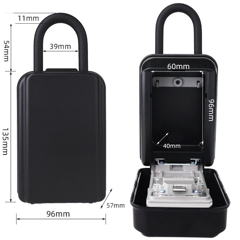 Seif pentru chei, Sunmostar, Aluminiu, Negru/Argintiu - eMAG.ro