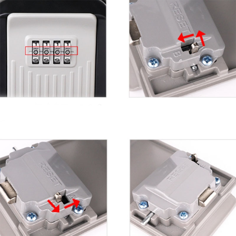 Seif pentru chei, Sunmostar, Aluminiu, Negru/Argintiu - eMAG.ro
