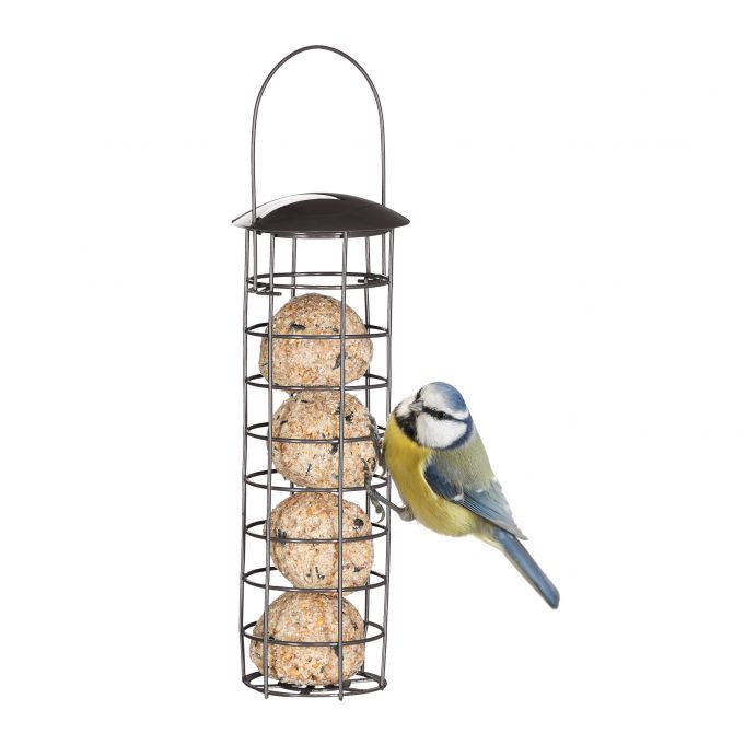 Hranitor pentru pasari, Relaxdays, gri, 31 x 8.5 cm - eMAG.ro