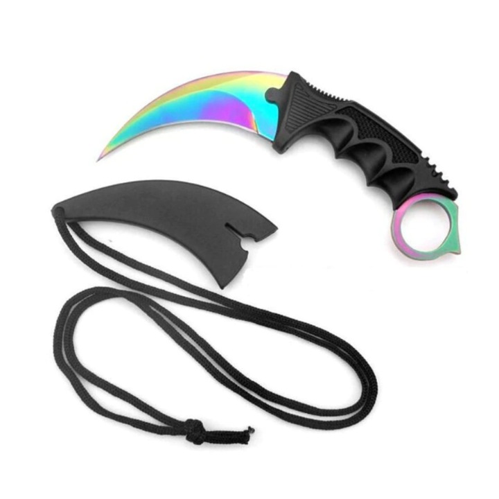 Kit Autoaparare SUPER TRENDS®: Cutit Karambit CS:GO, Fade + Pumnal tip ...