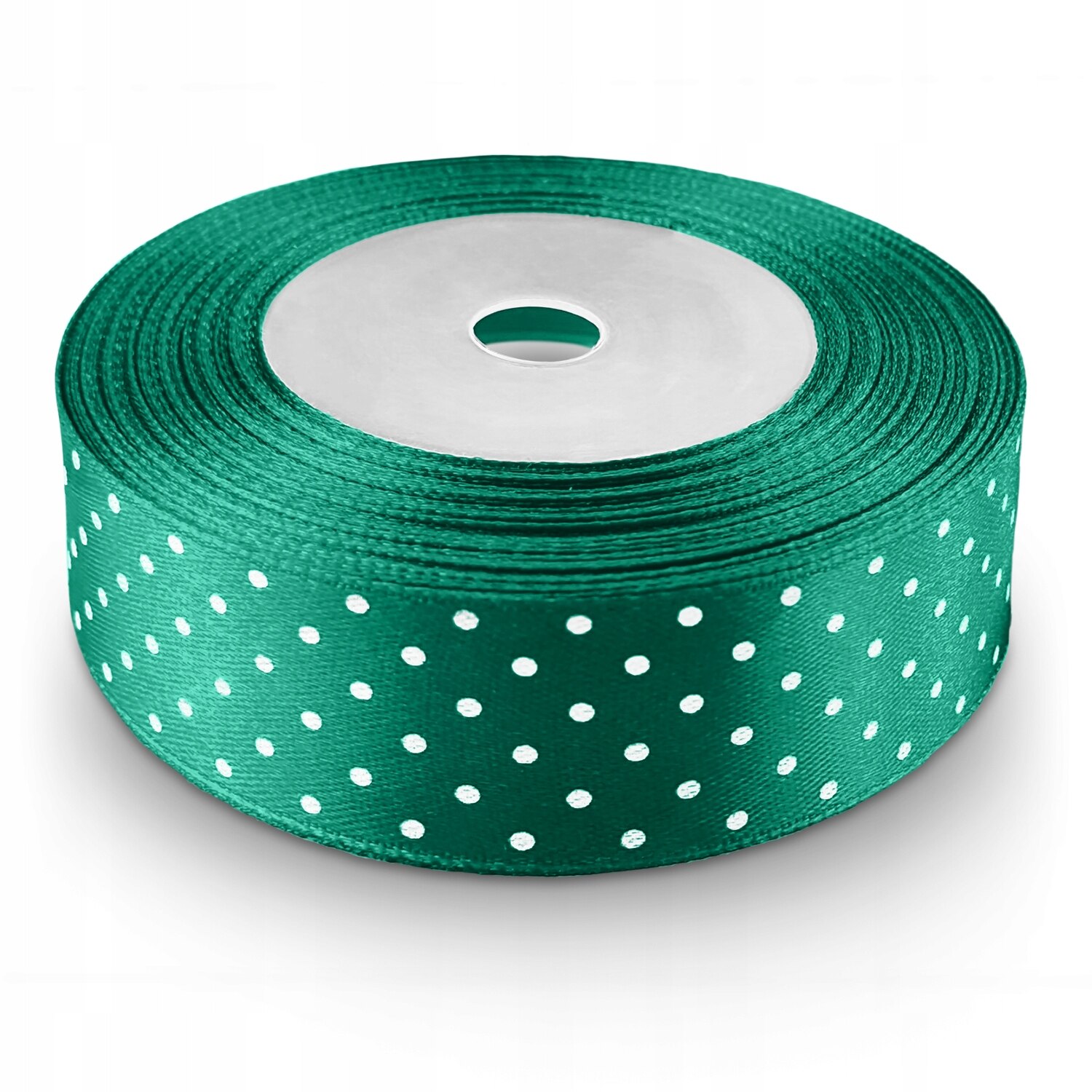 Panglica 25 mm, Aksa, verde cu puncte albe - eMAG.ro