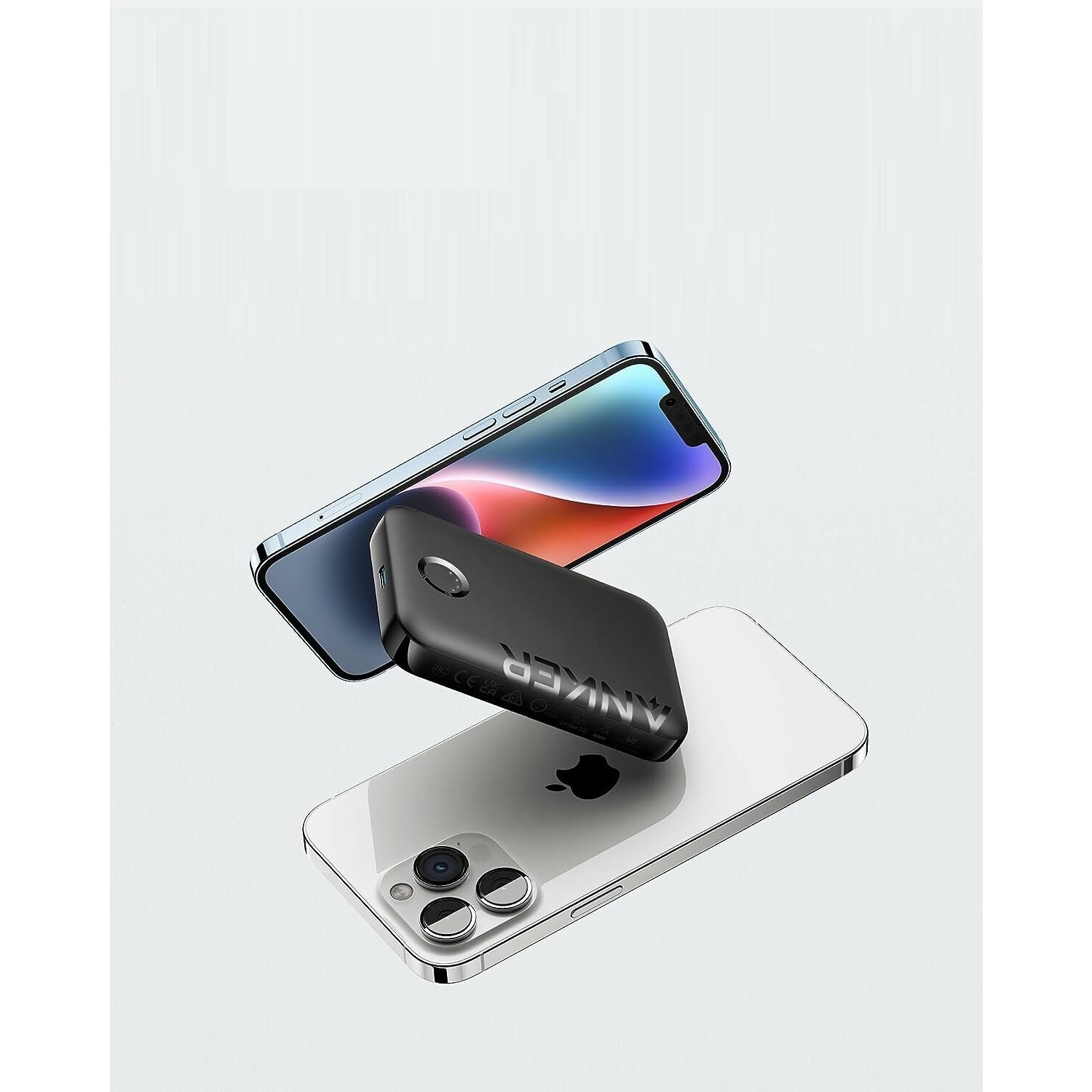 Baterie Externa MagSafe, Type-C, pentru iPhone, 5000mAh - Anker - Black ...