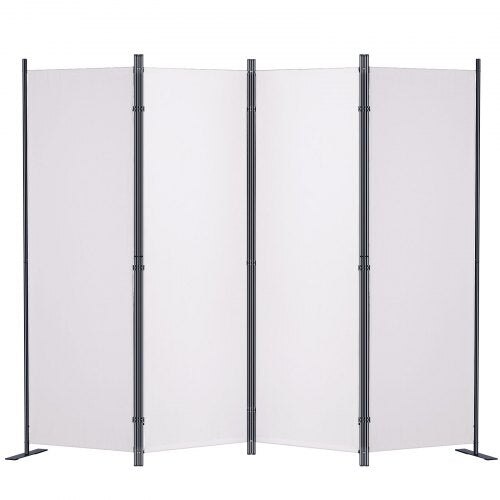 Paravan de camera, pliabil, cu 4 panouri, 224 x 30 x 171 cm, alb - eMAG.ro