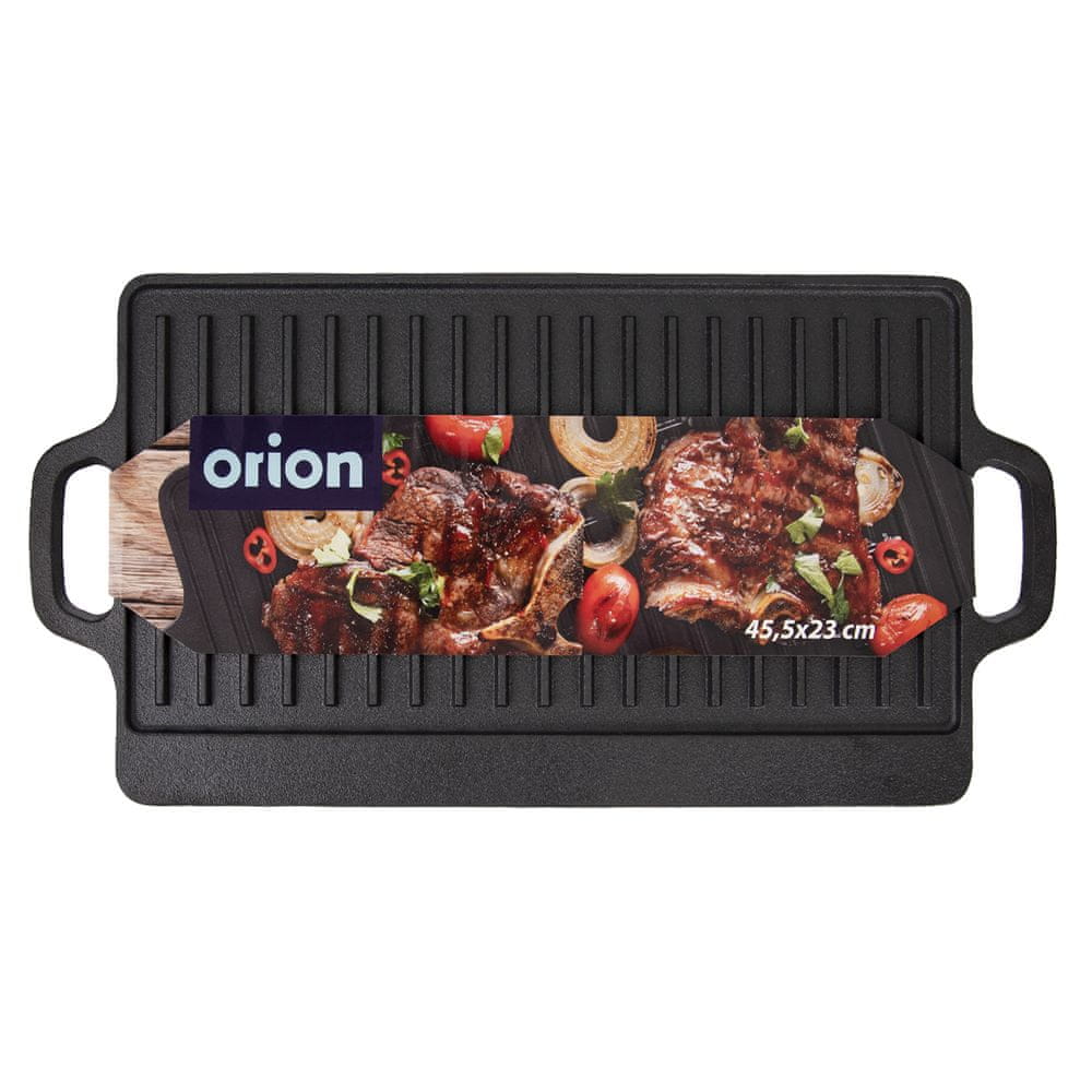 Placa grill cu 2 fete, Orion, 45,5x23 cm, Negru - eMAG.ro