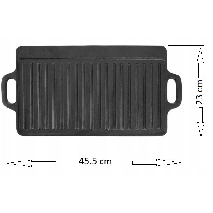 Placa grill cu 2 fete, Orion, 45,5x23 cm, Negru - eMAG.ro