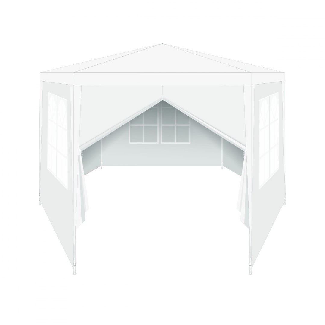 Cort de gradina pavilion hexagonal, 2x2x2m, 2,6m, Alb - eMAG.ro