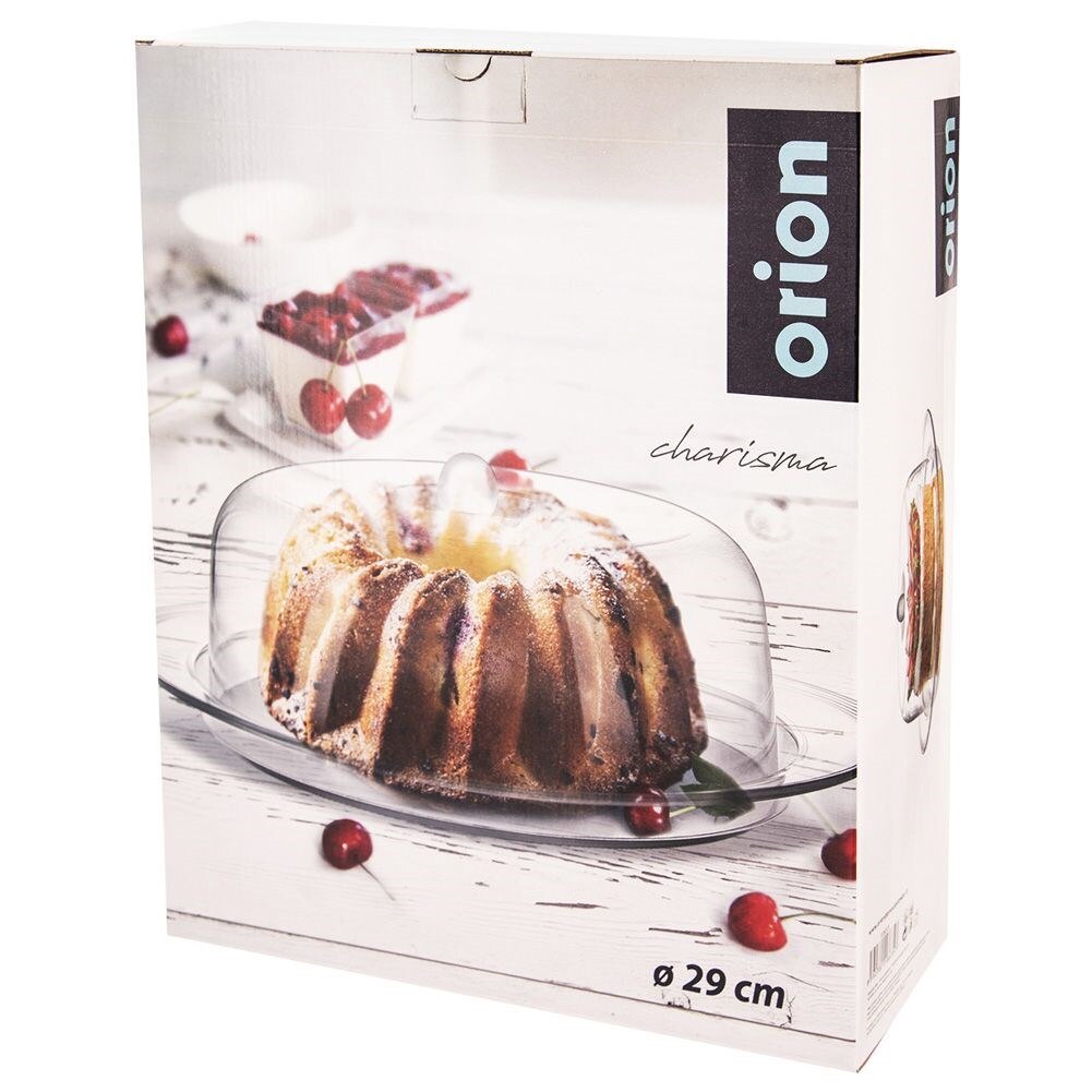 Platou tort, Orion, Acril, Transparent, 29 cm - eMAG.ro