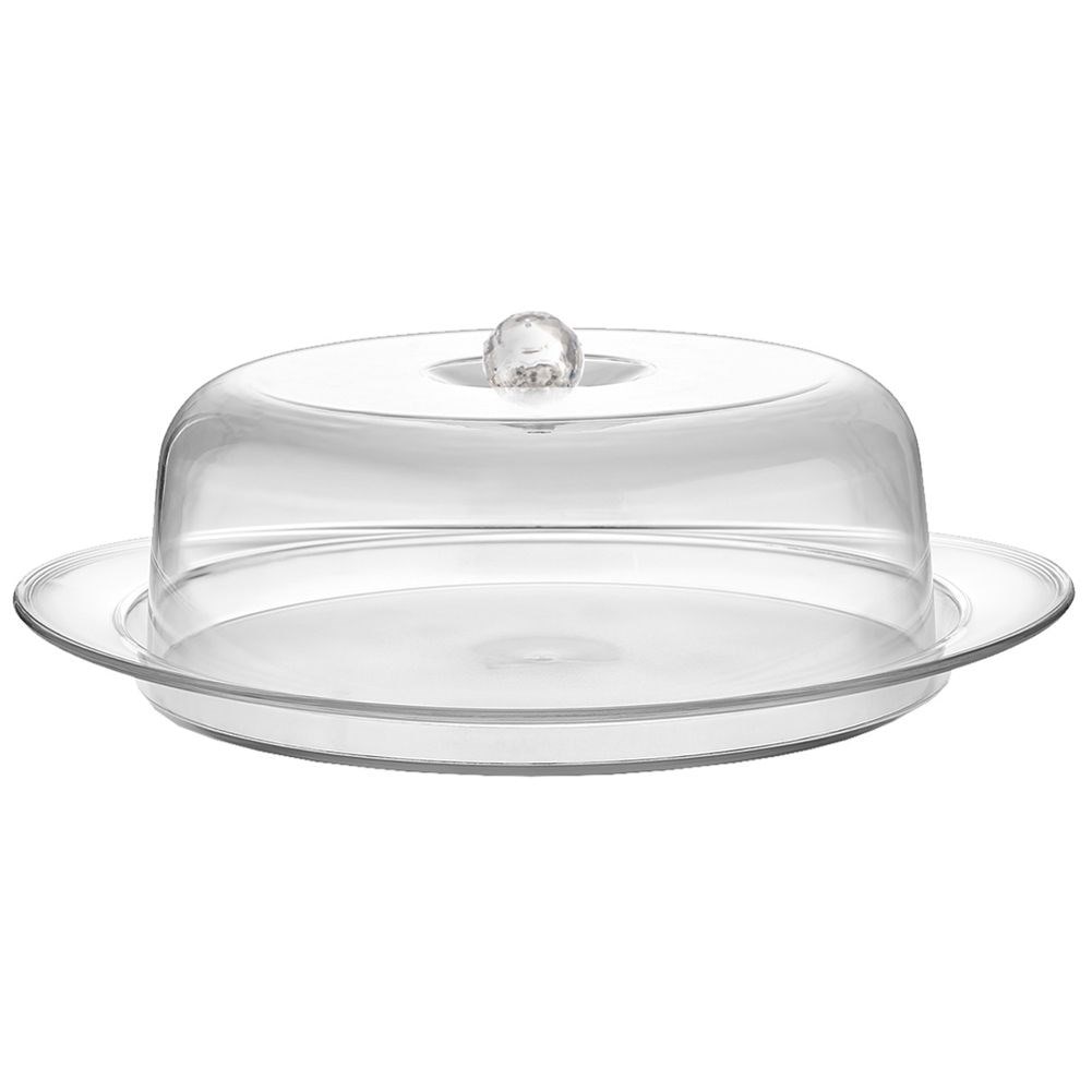 Platou tort, Orion, Acril, Transparent, 29 cm - eMAG.ro