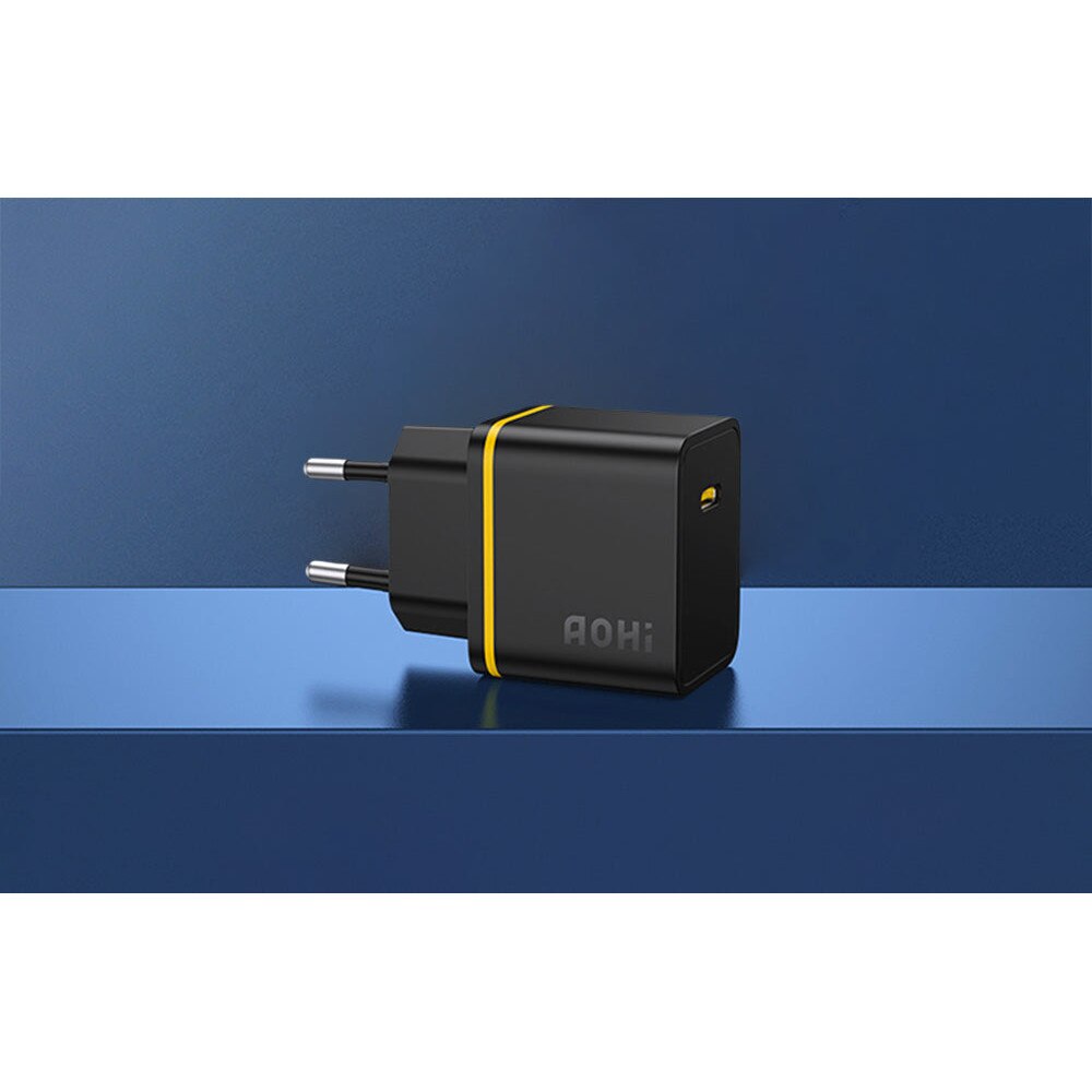 Incarcator Retea AOHi, Fast Charge 30W Tehnologie GaN, 1 x USB-C, Compatibil iPhone, iPad ...