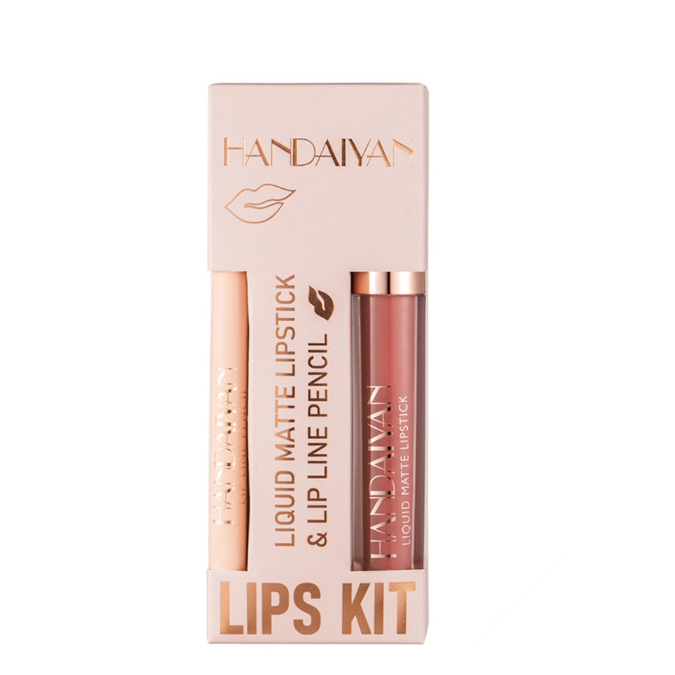 Kit rui mat/creion de buze, Handaiyan, Rezistent la apa, Rezistent la ...
