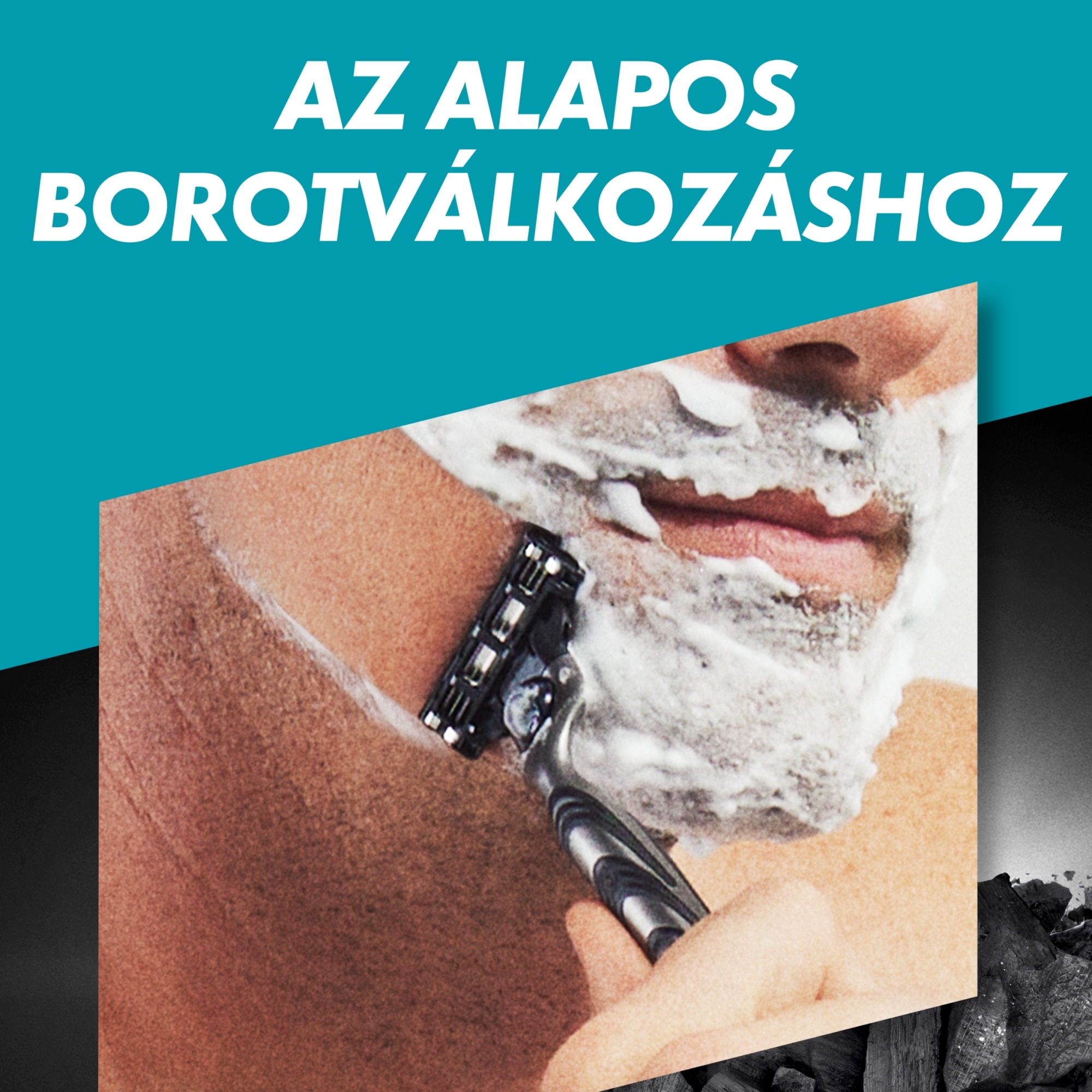 Gillette Mach3 Charcoal Borotva Férfiaknak, 1 db borotva, 2 db ...
