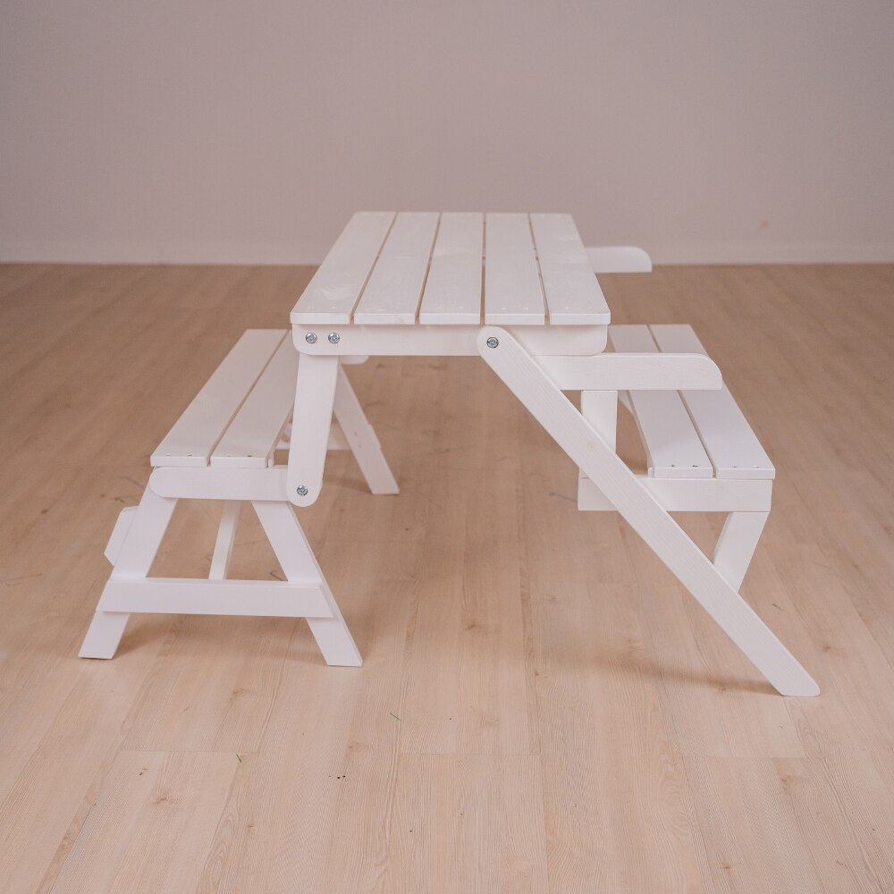 Bancuta transformabila pentru copii Bimbo, 98x44 cm, Alb - eMAG.ro