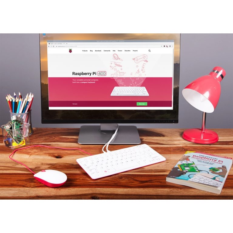 Computer personal Raspberry Pi 400 RPI400-EU, 4 nuclee, 4 GB RAM - eMAG.ro
