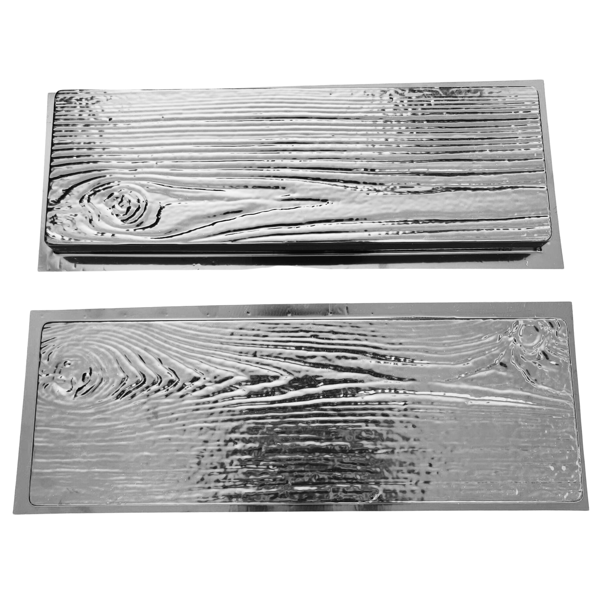 Set 2 buc. Matrite pavaj Gradina, model lemn, plastic ABS, negru ...