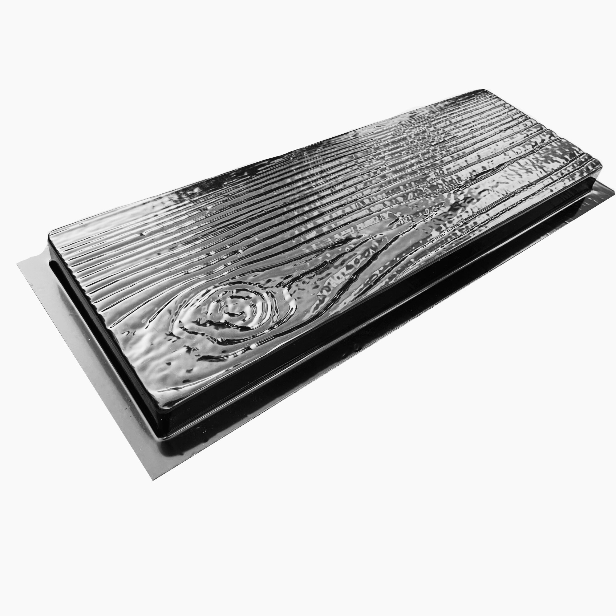 Set 2 buc. Matrite pavaj Gradina, model lemn, plastic ABS, negru ...