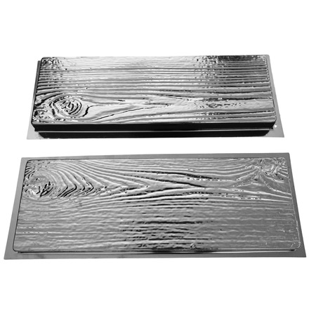 Set 2 buc. Matrite pavaj Gradina, model lemn, plastic ABS, negru ...