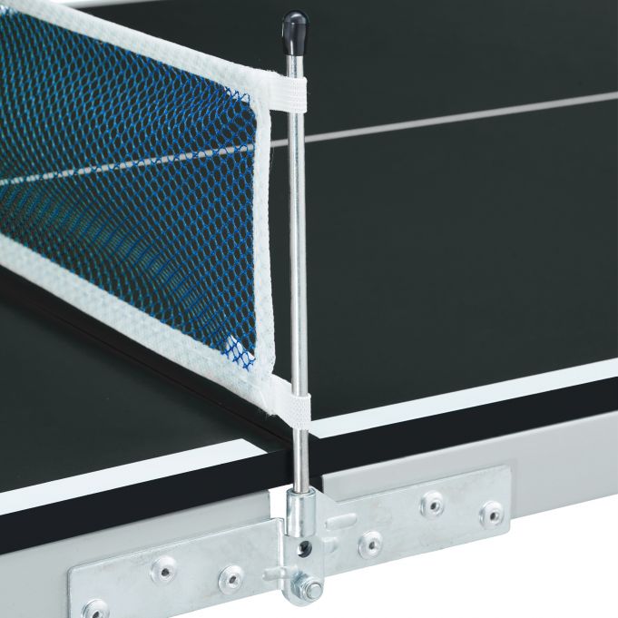 Masa ping pong Relaxdays, 2 palete, un fileu, 3 mingi, negru, 72 x 75 x ...