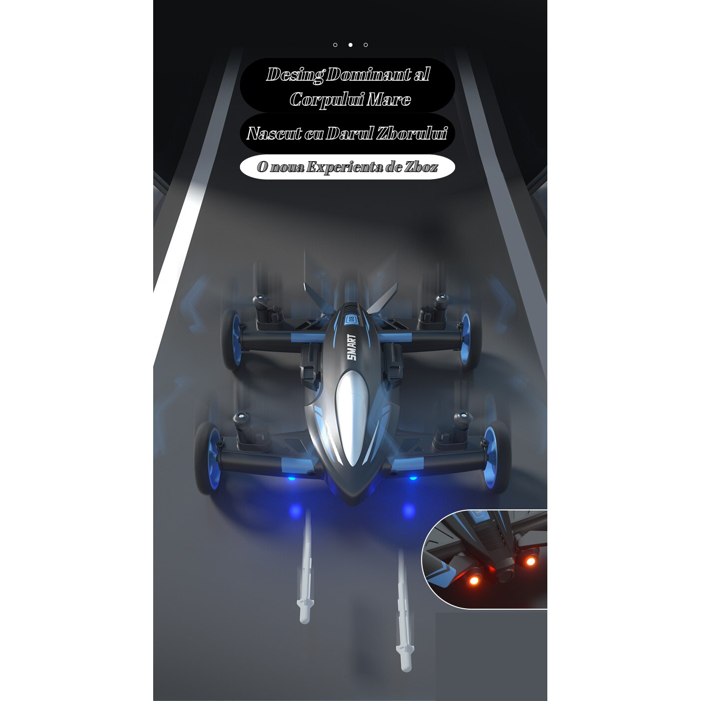 Drona tip Masinuta, ARSE, JJRC H110 UAV terestru si aerian 2 in 1 avion ...