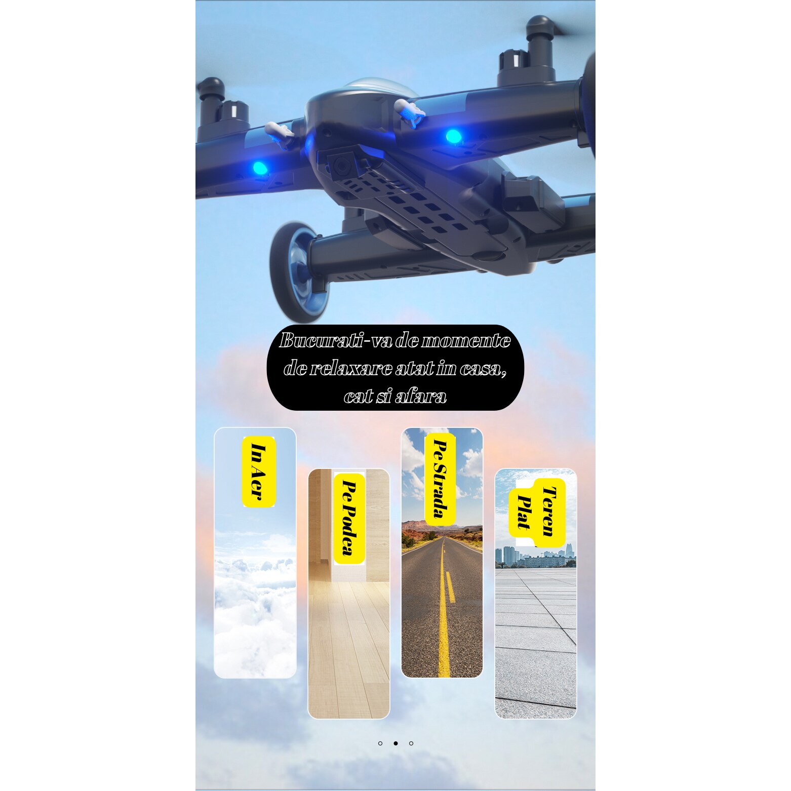 Drona tip Masinuta, ARSE, JJRC H110 UAV terestru si aerian 2 in 1 avion ...