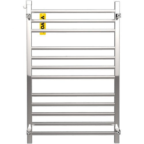 Calorifer electric cu 12 bare, din otel inoxidabil, culoare argintie ...