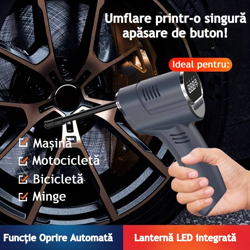 Compresor Auto Portabil Tip Pistol VENTLEX, Multifunctional, Folosit ...