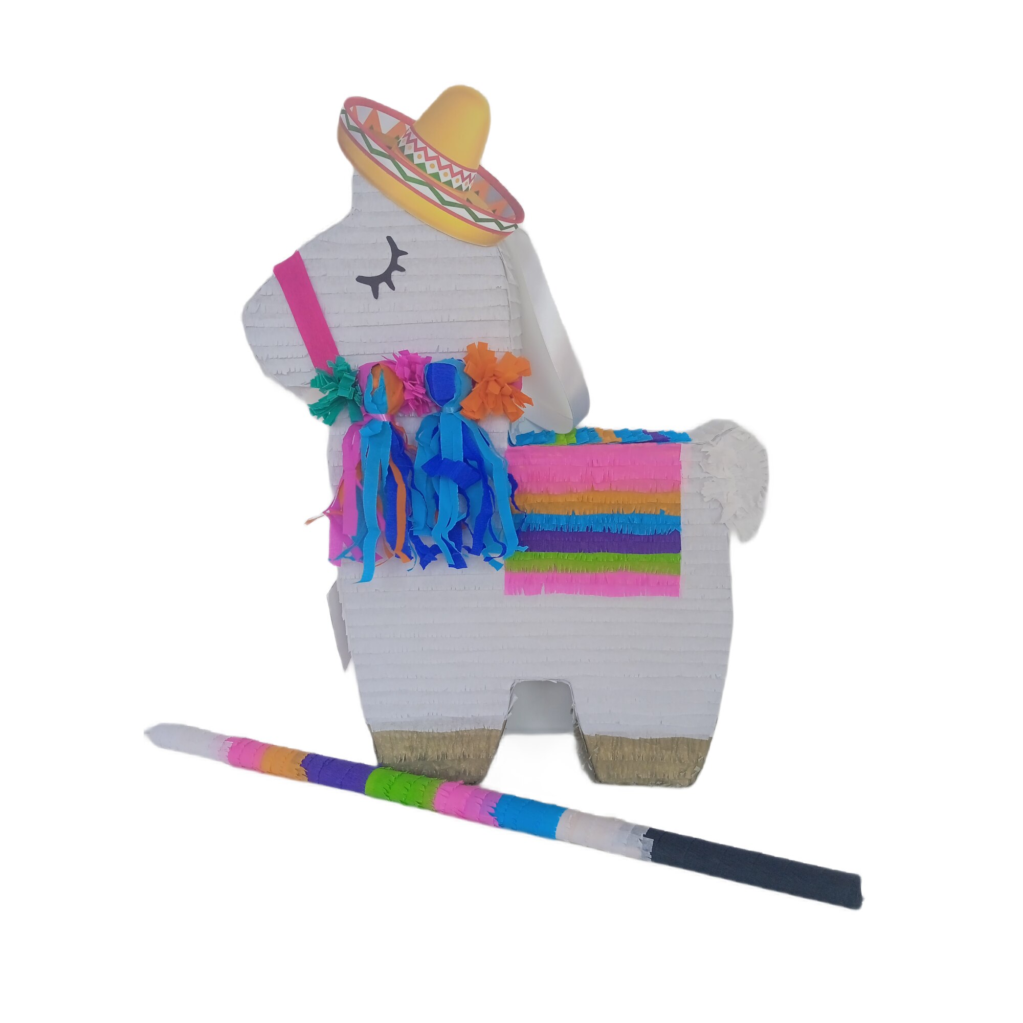Pinata model Lama con sombrero, 50 cm, alb - eMAG.ro